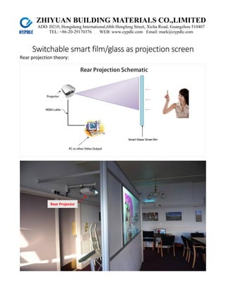 Switchable smart film glass as projection screen | PDF