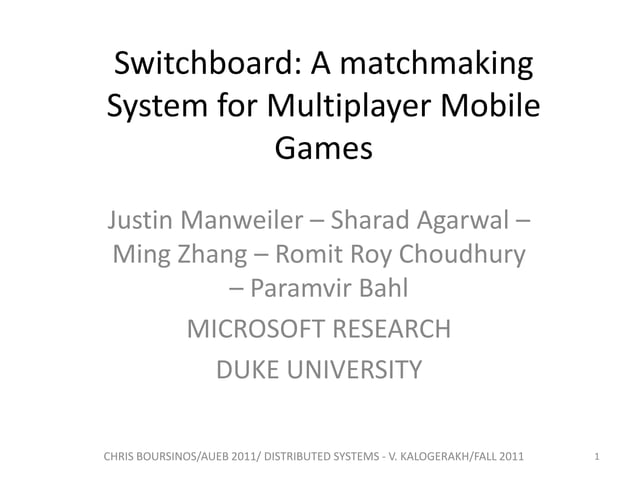 Switchboard | PPT