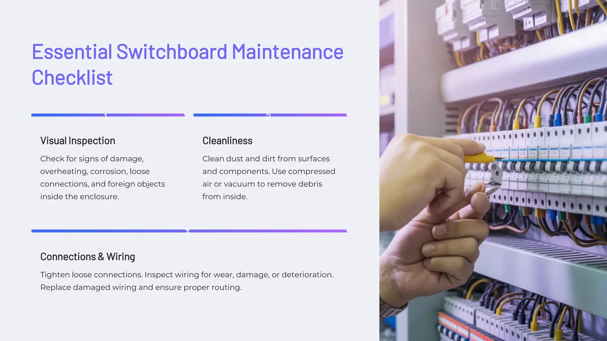 Switchboard Maintenance Checklist with eAuditor Audits & Inspections | PDF