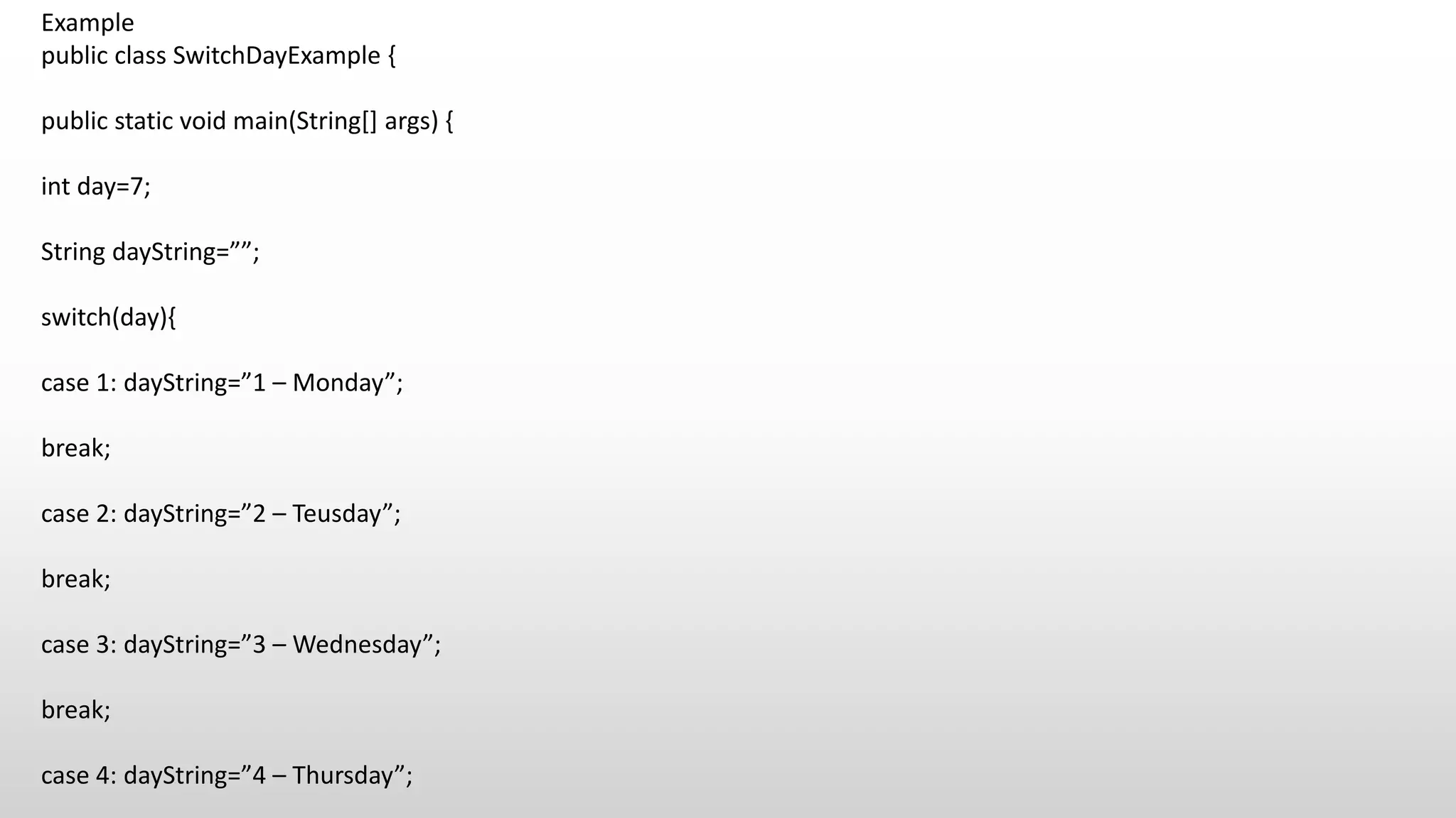 Switch Case Statement | PPTX | Programming Languages | Computing