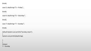 Switch Case Statement | PPTX | Programming Languages | Computing