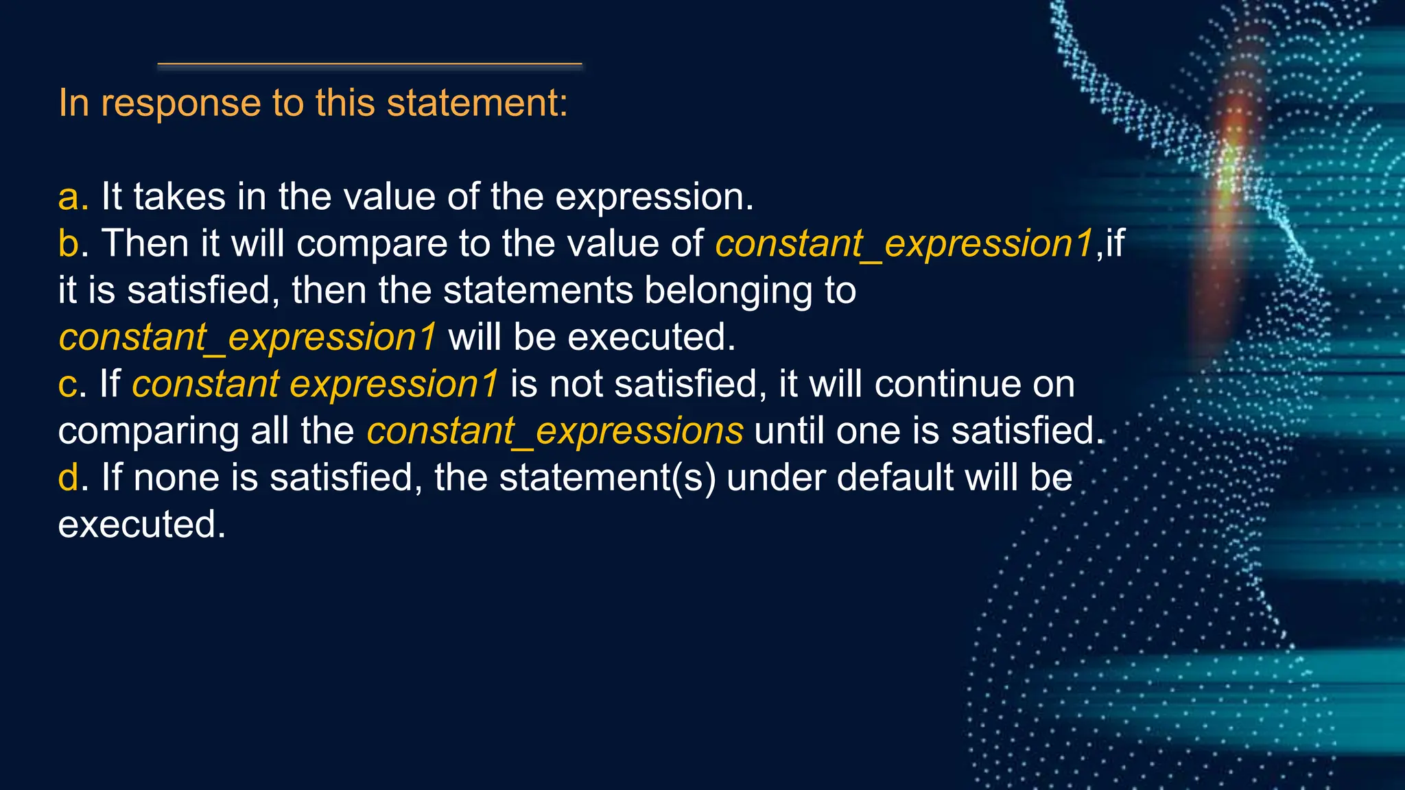 Switch Case Statement In C Programming Language Ppt