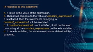 Switch Case Statement in C++ Programming Language | PPT