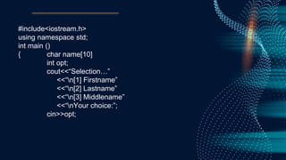 Switch Case Statement in C++ Programming Language | PPT