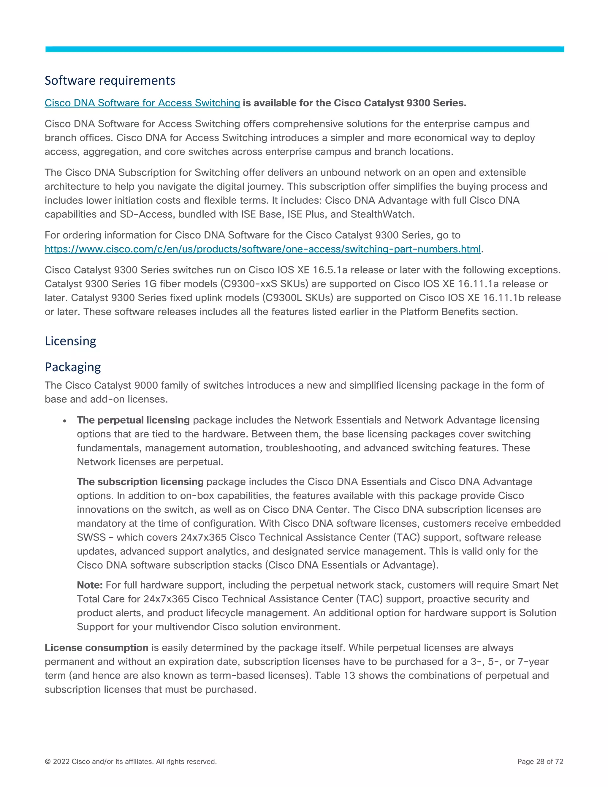 Switch Cisco Catalyst 9300 Datasheet (2022).pdf | Cloud Computing ...