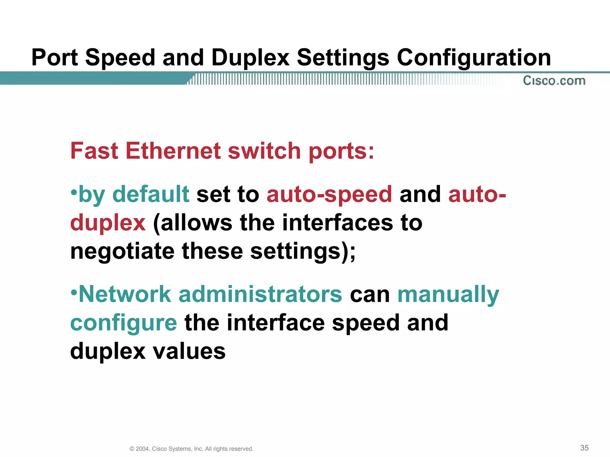 Switch configuration | PPT