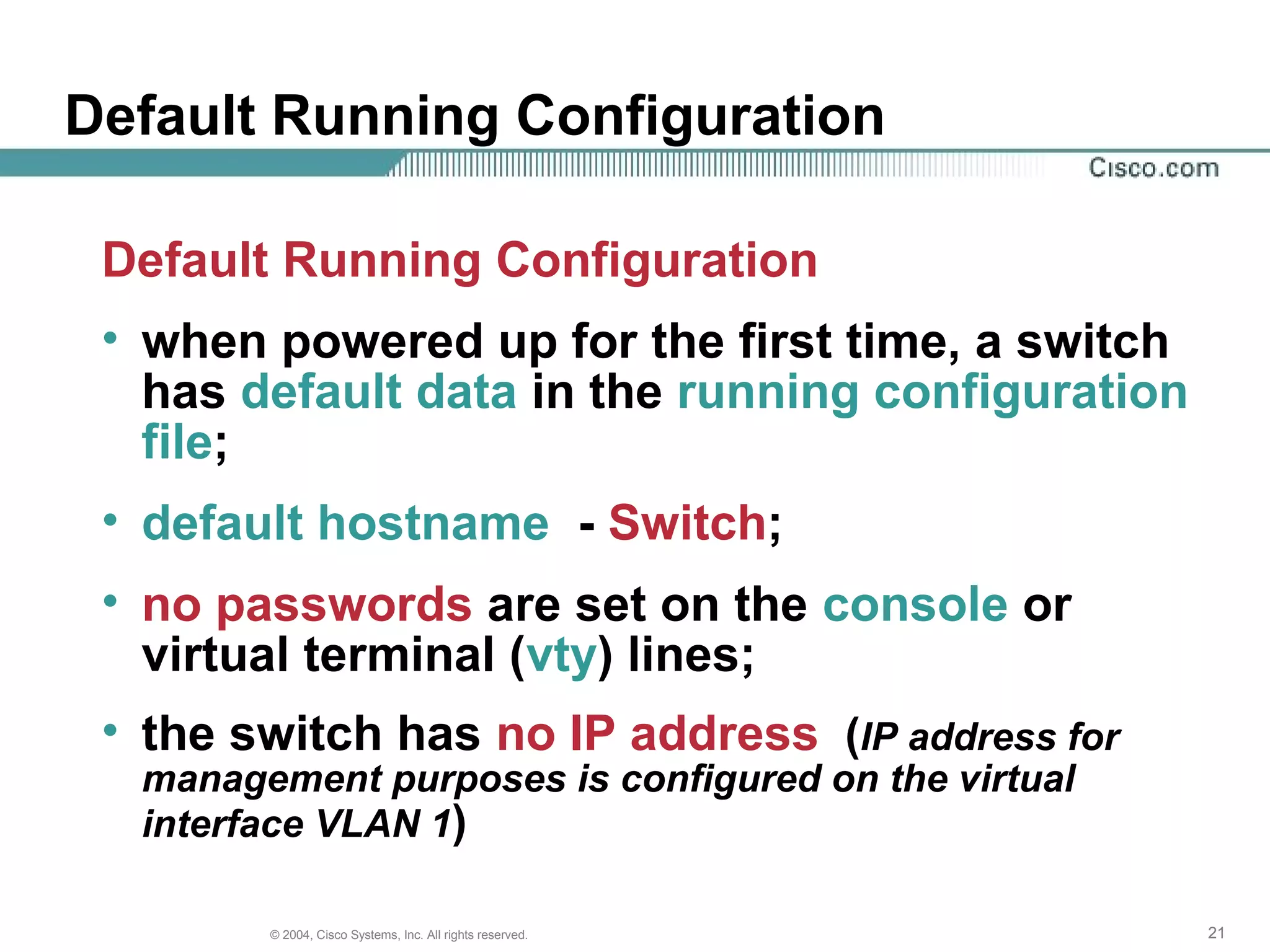 Switch configuration | PPT