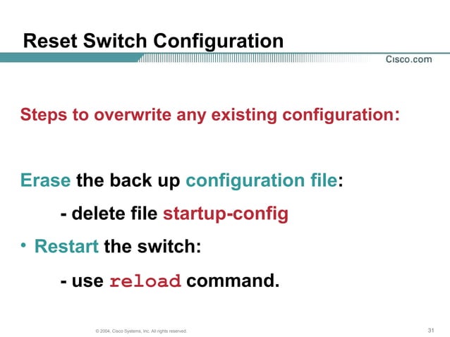Switch configuration | PPT