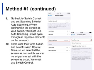 Switch control - an Introduction for Mobile App Teams | PPT