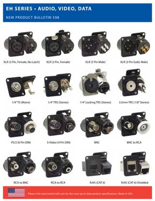 Switchcraft eh series new product bulletin 598 | PDF