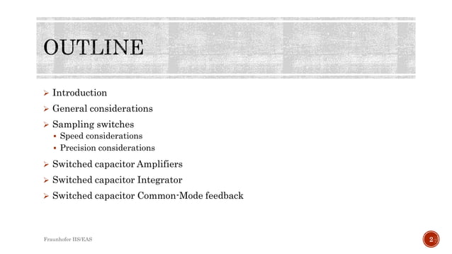 Switched capacitor circuits_shish | PPTX | Consumer Electronics | Technology & Computing