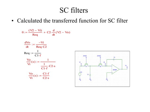 Switched capacitor filter | PPTX | Consumer Electronics | Technology ...