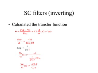 Switched capacitor filter | PPTX