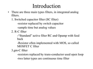 Switched capacitor filter | PPTX