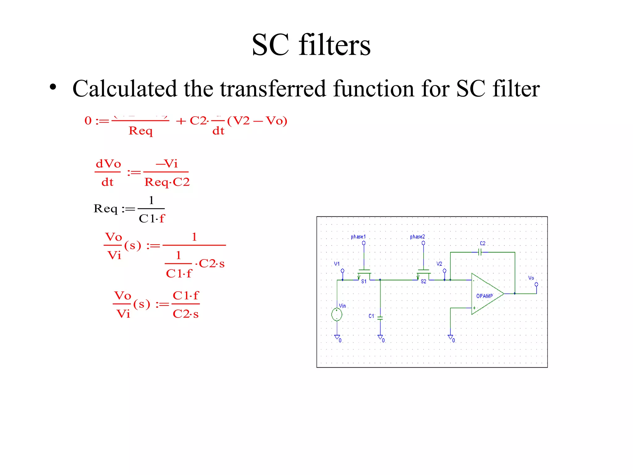 Switched capacitor filter | PPS