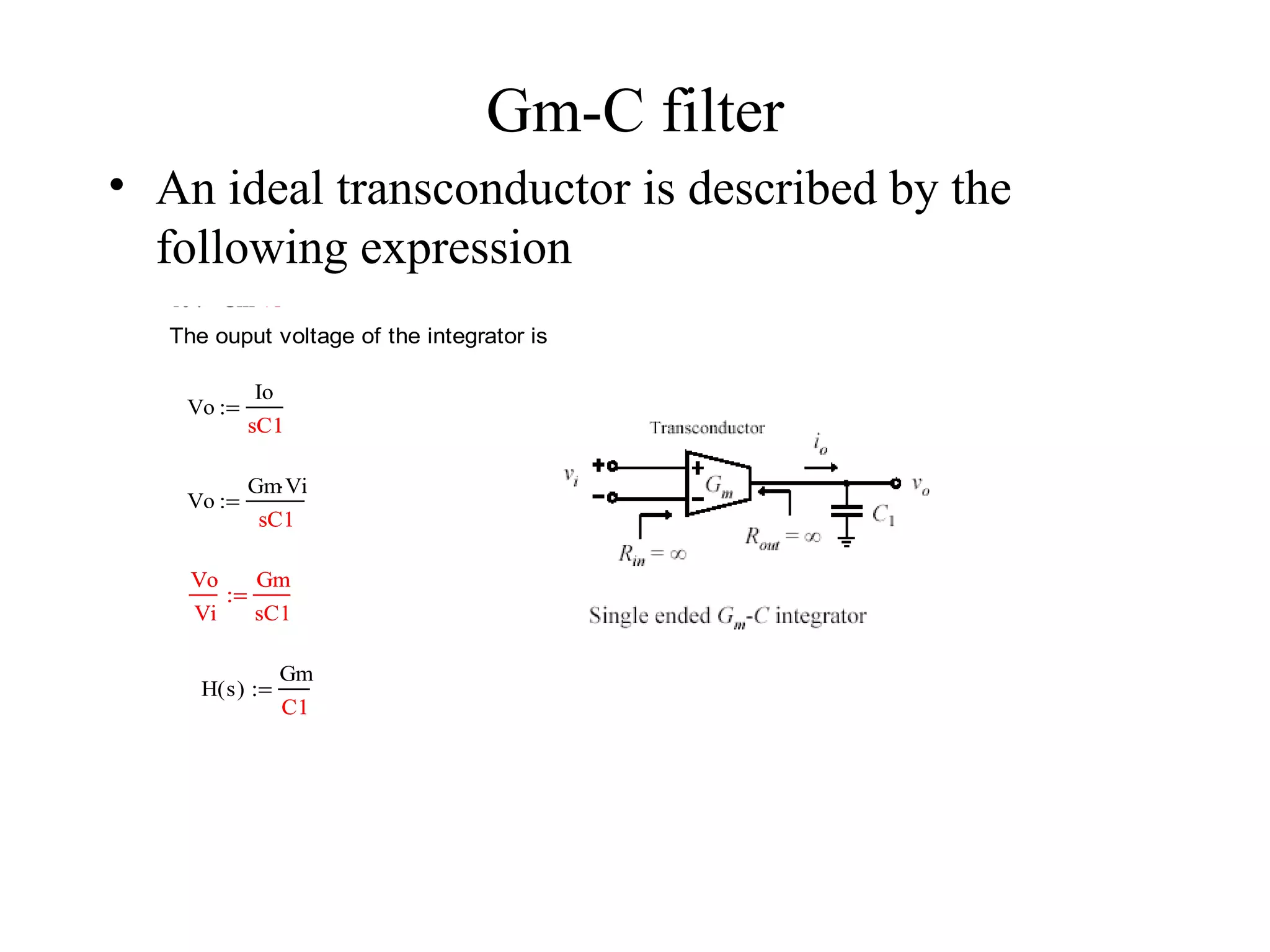 Switched capacitor filter | PPS