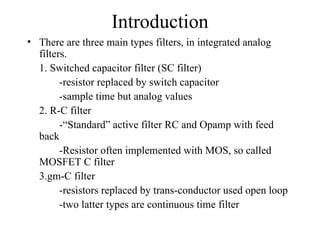 Switched capacitor filter | PPS
