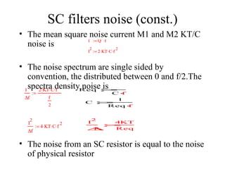 Switched capacitor filter | PPS
