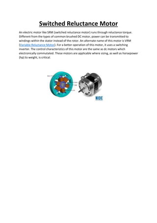 Switched Reluctance Motor.docx | Physics | Science