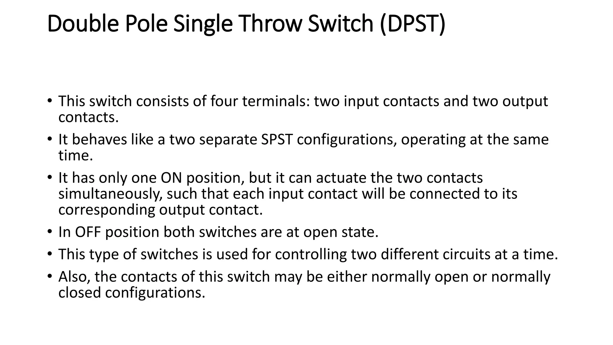Types of Switches and Its Working | PPTX