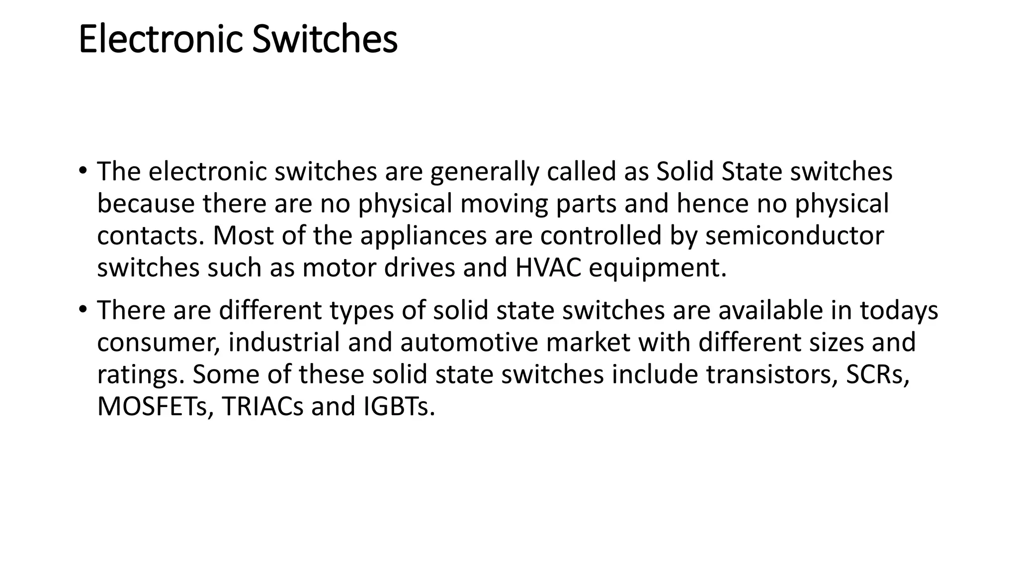 Types of Switches and Its Working | PPTX