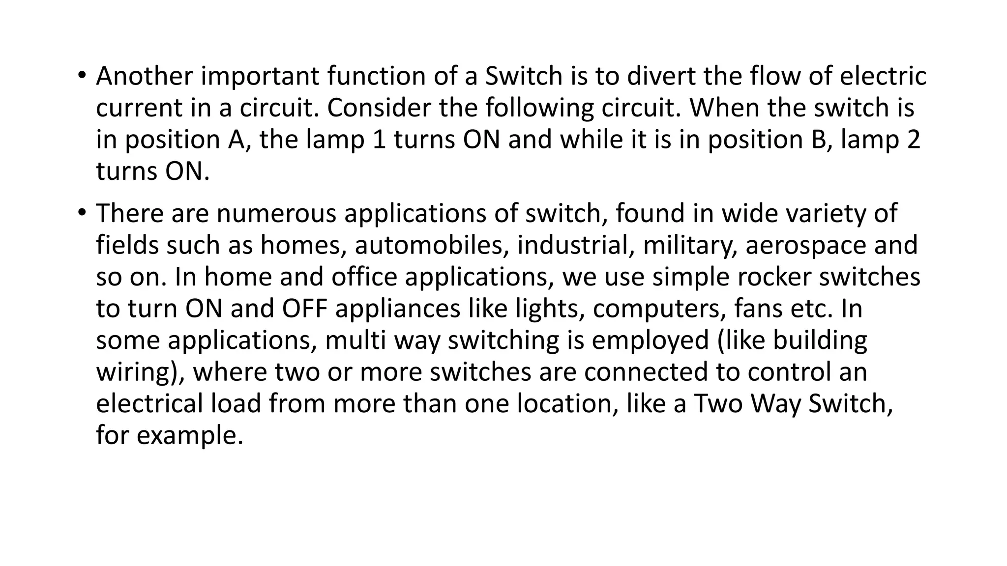 Types of Switches and Its Working | PPTX