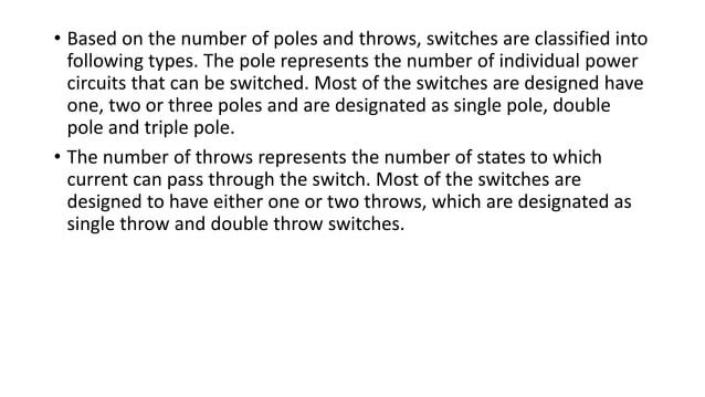 Types of Switches and Its Working | PPTX