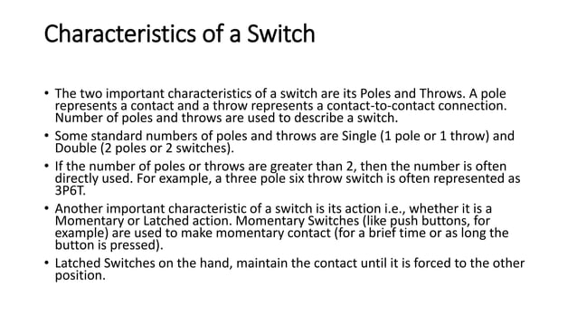 Types of Switches and Its Working | PPTX
