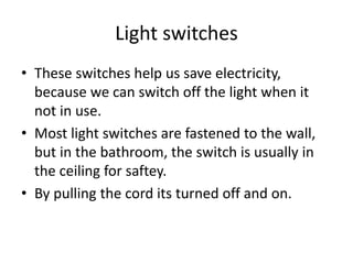 Switches and plugs | PPTX
