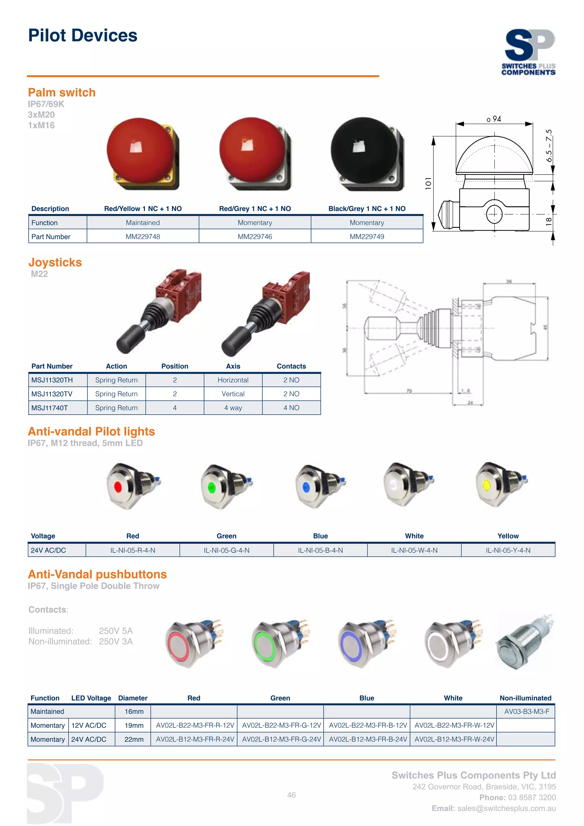 Switches Plus Components Electrical Solutions 2018 | PDF