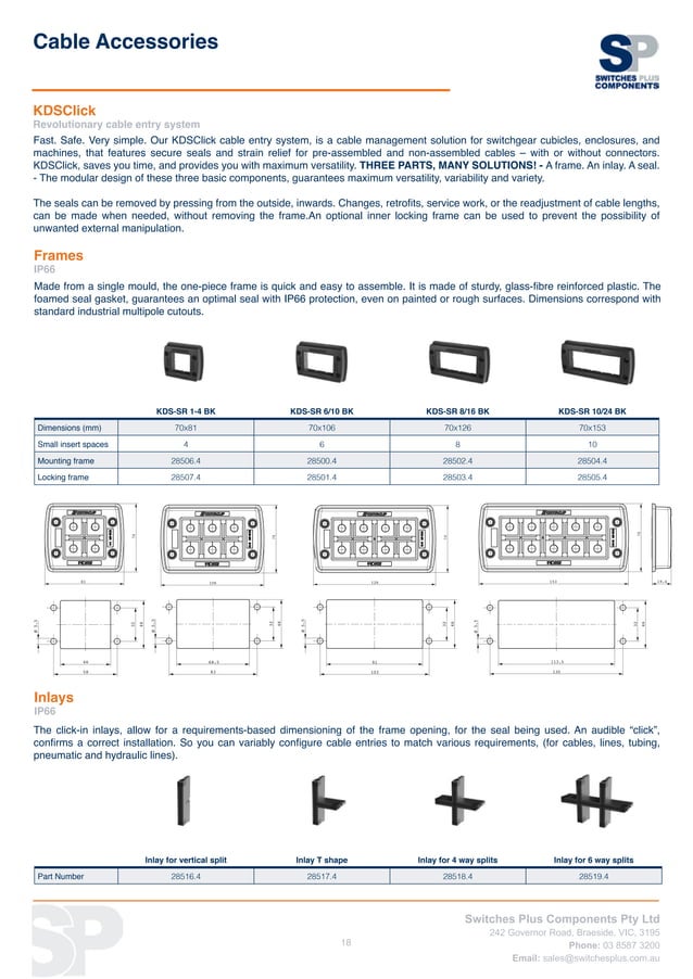 Switches Plus Components Electrical Solutions 2018 | PDF