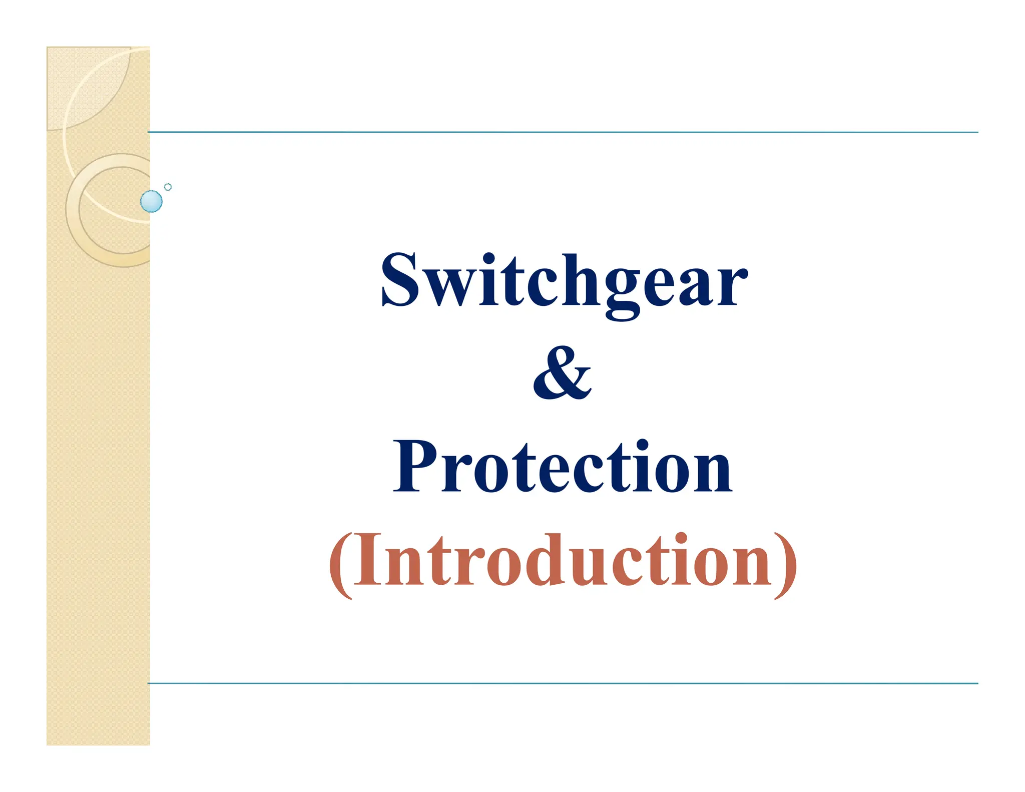 Switchgear and Protection_Introduction.pdf