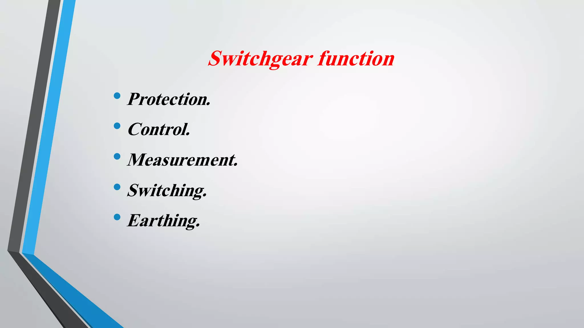 Switchgear presentation | PDF