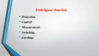 Switchgear presentation | PDF