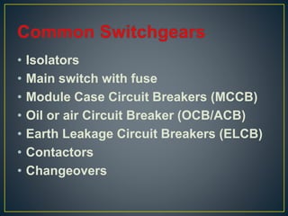 Switchgear, protection and measurement | PPT