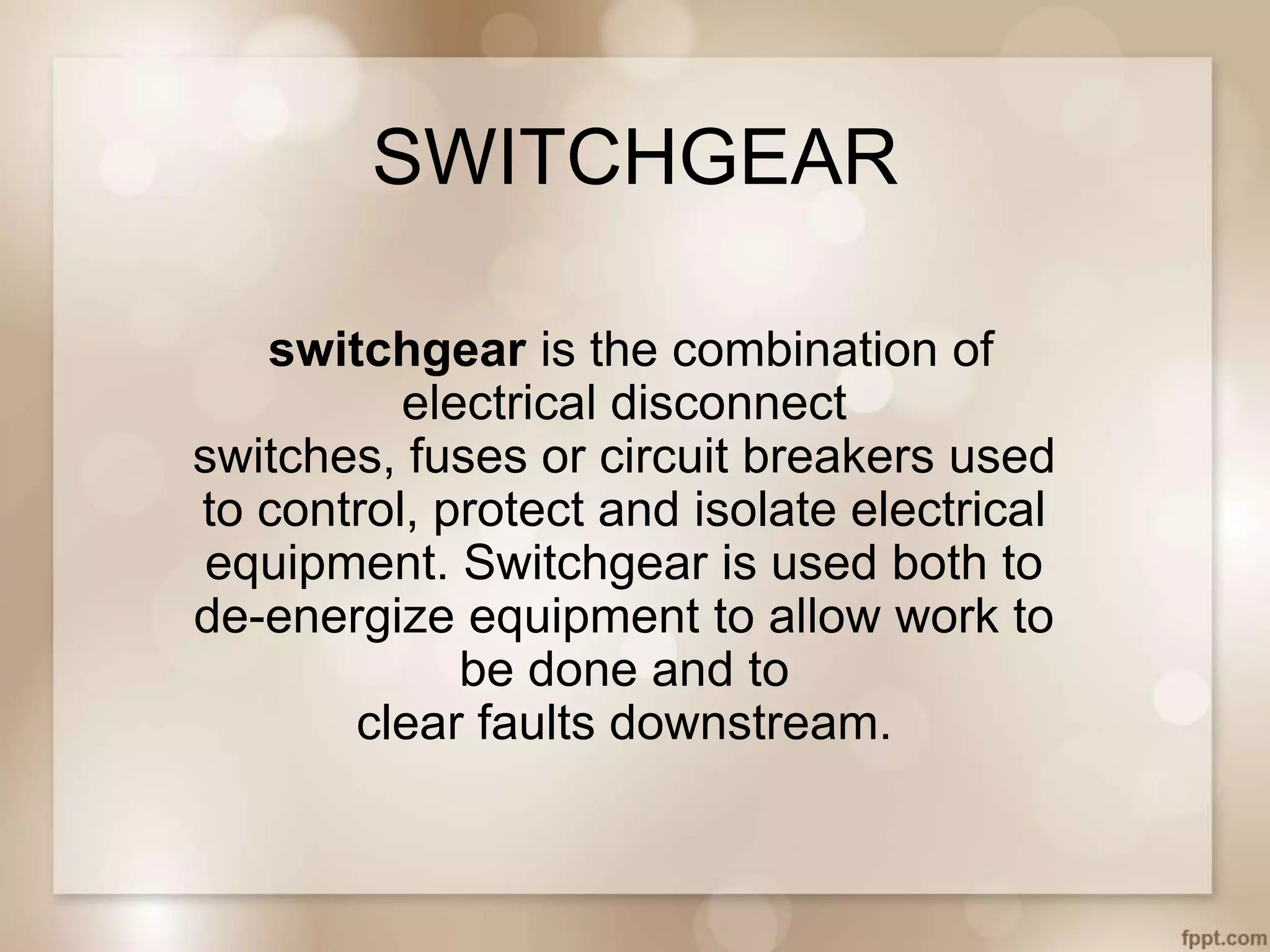 Switchgear & Rectifier ppt | PPT