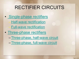 Switchgear & Rectifier ppt | PPT