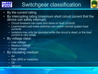 Switchgears and its basics in power plant.pptx