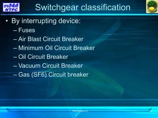 Switchgears and its basics in power plant.pptx