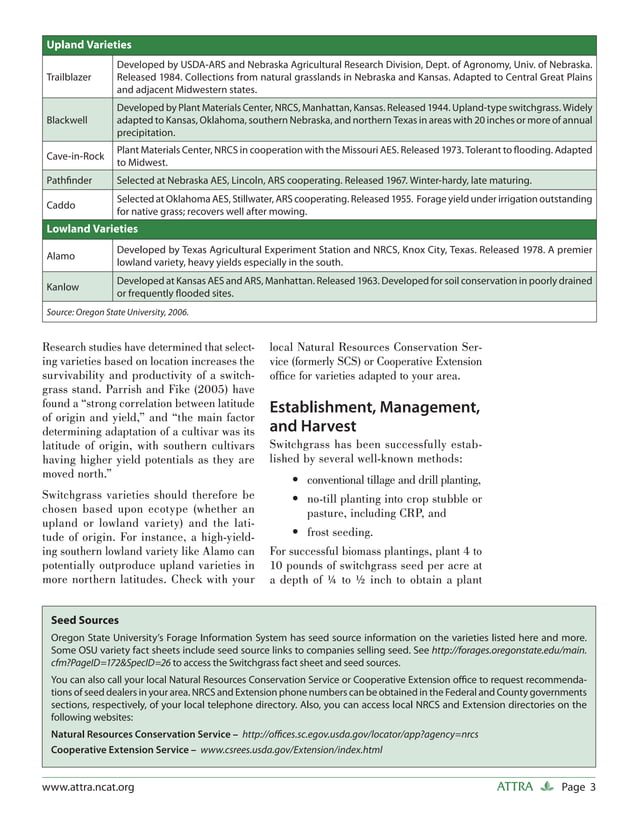 Switchgrass as a Bioenergy Crop | PDF