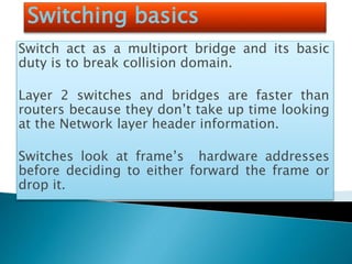 Switching | PPTX | Computer Networking | Computing