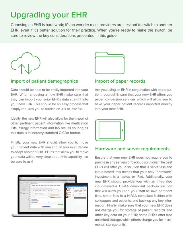 Upgrade Your EHR - Switch Checklist Whitepaper | PDF