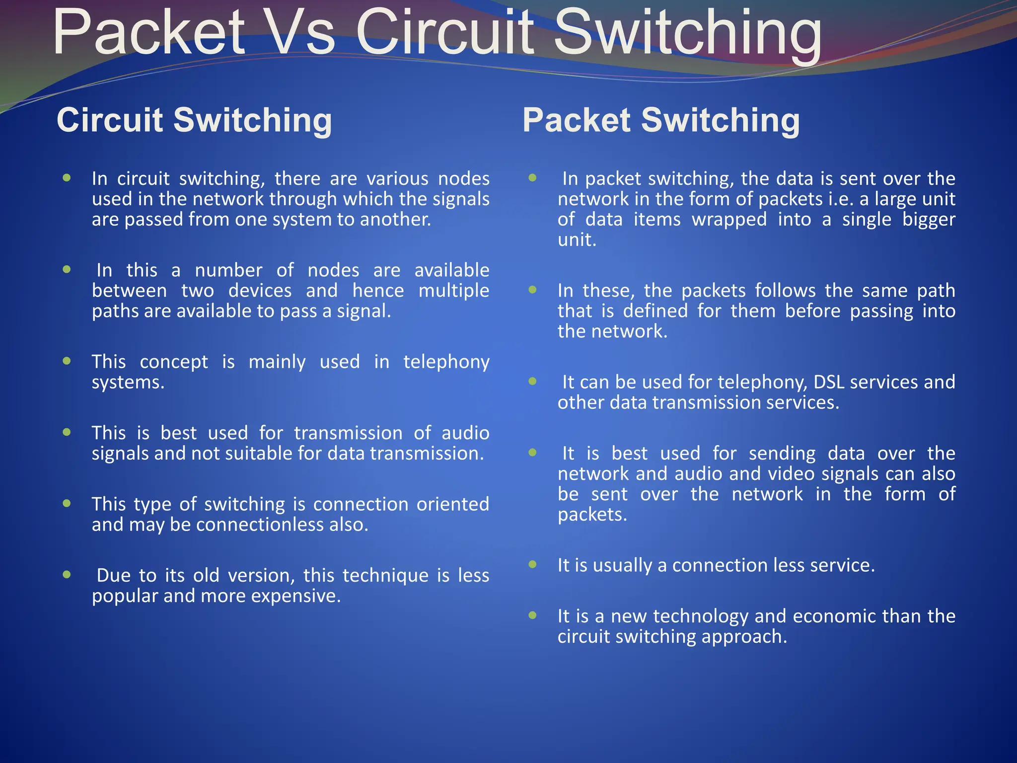 switching technique in computer networks | PPTX