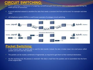 switching technique in computer networks | PPTX