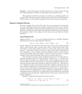 Switching algebra and logic gates | PDF