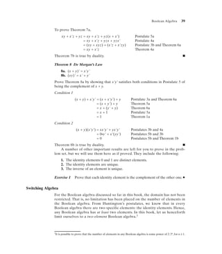 Switching algebra and logic gates | PDF