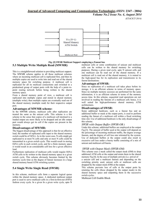Switching And Multicast Schemes In Asynchronous Transfer Mode Networks