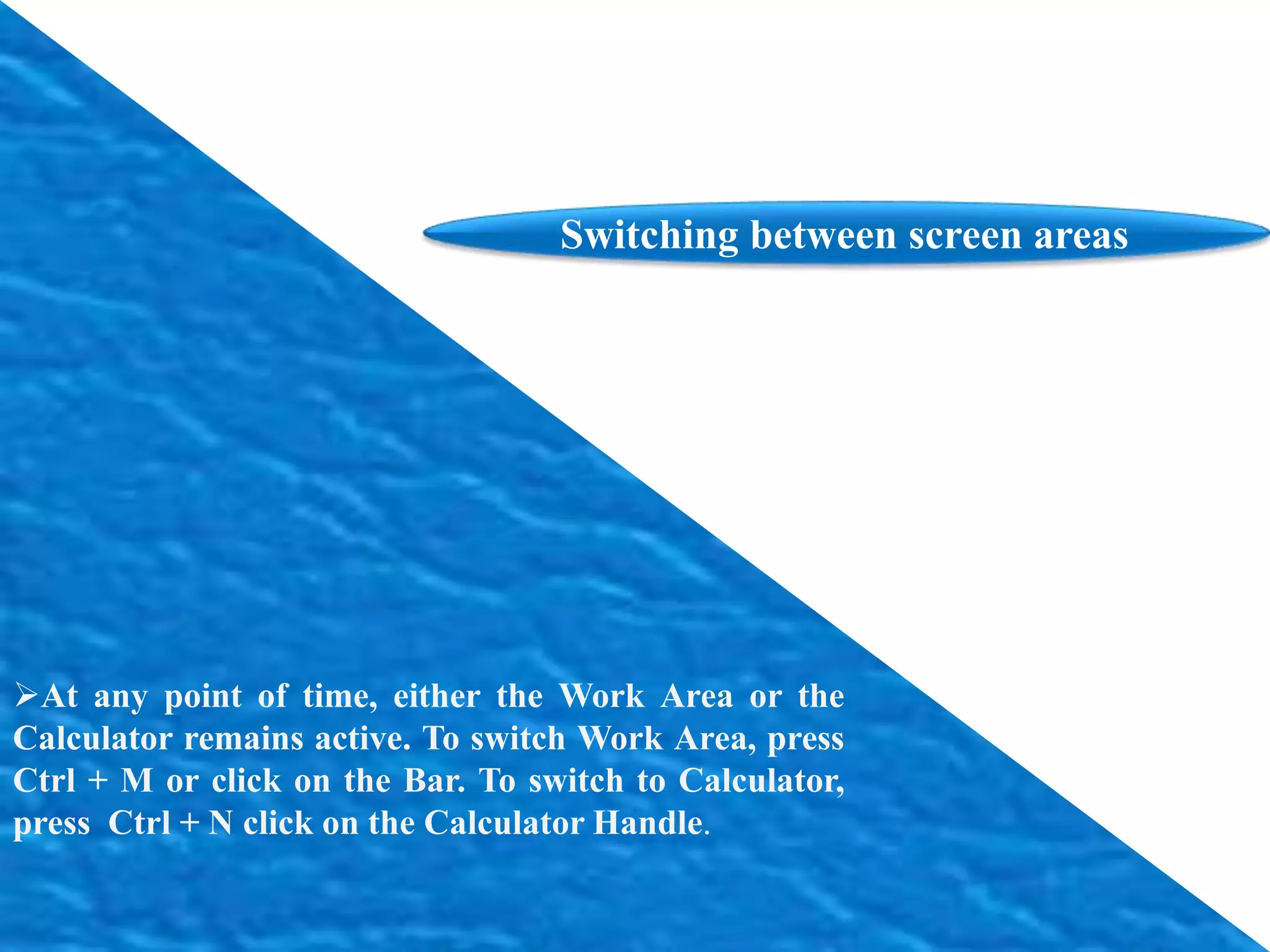 SWITCHING BETWEEN SCREEN AREAS - R.D.Sivakumar | PPT