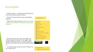 Switching roles - Moodle | PPTX