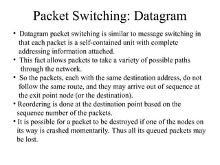 Switching Techniques using in packet switching network | PPT